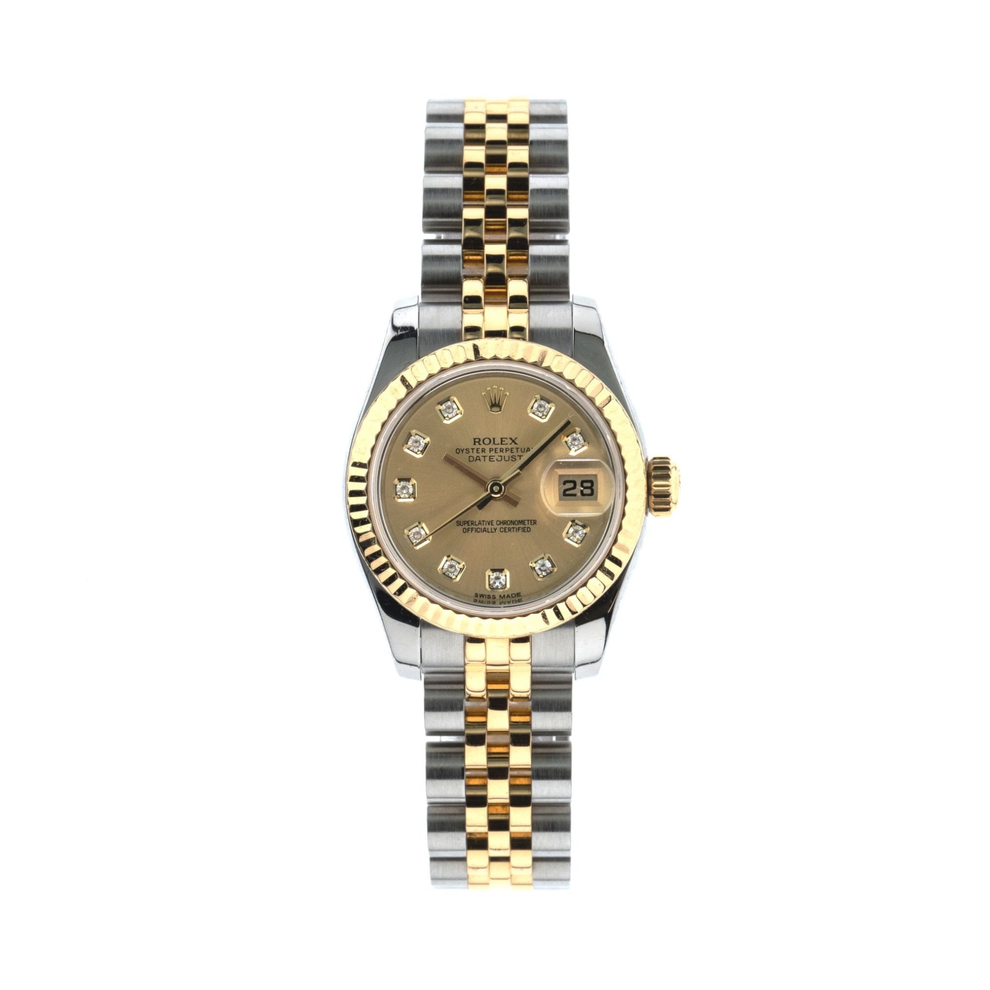 Rolex Datejust 26mm with Champagne Diamond Dial | time-trader